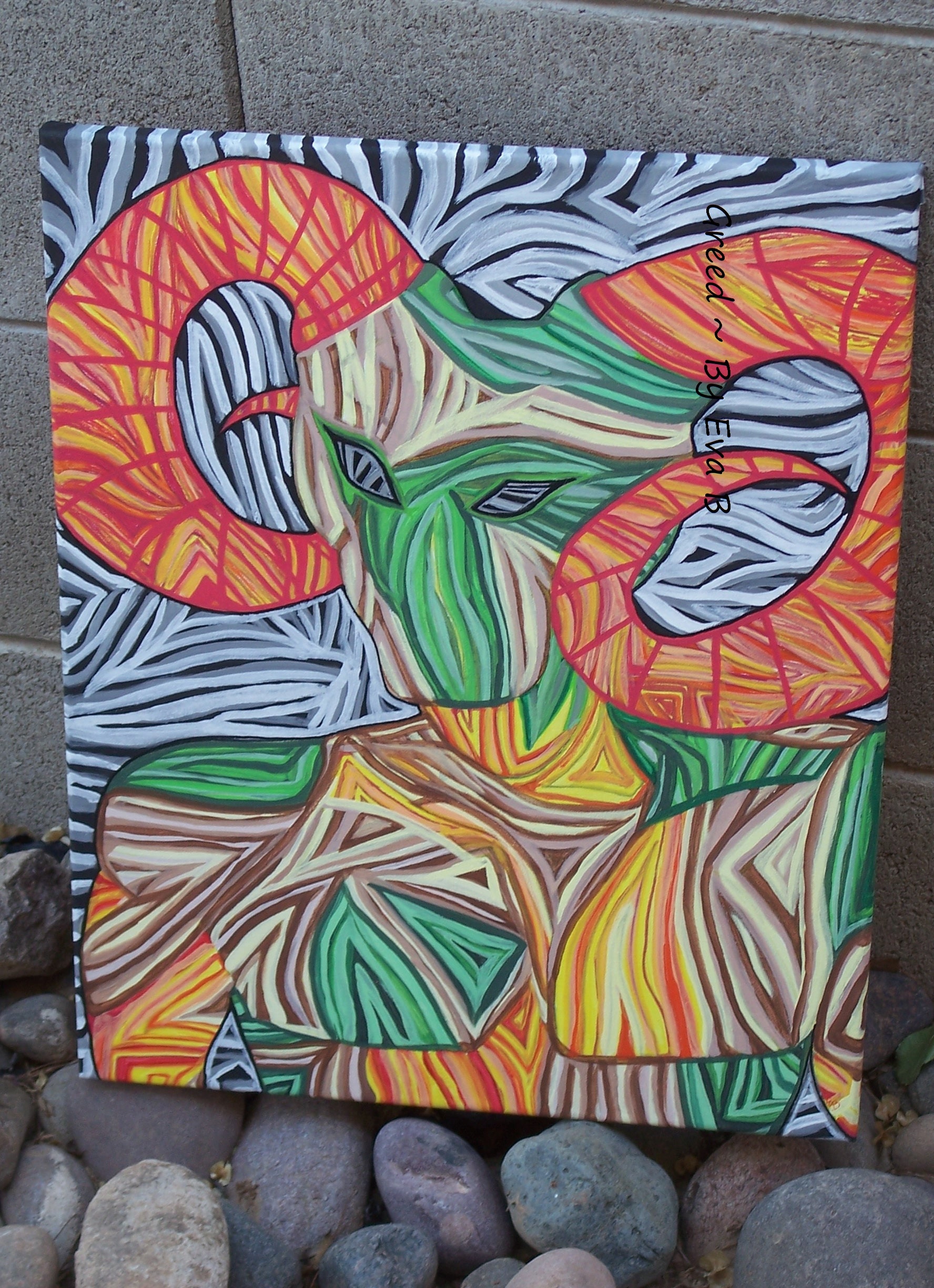 Devil Painting , Demon Painting , Imp Art , Painting of Greed , Monster ...