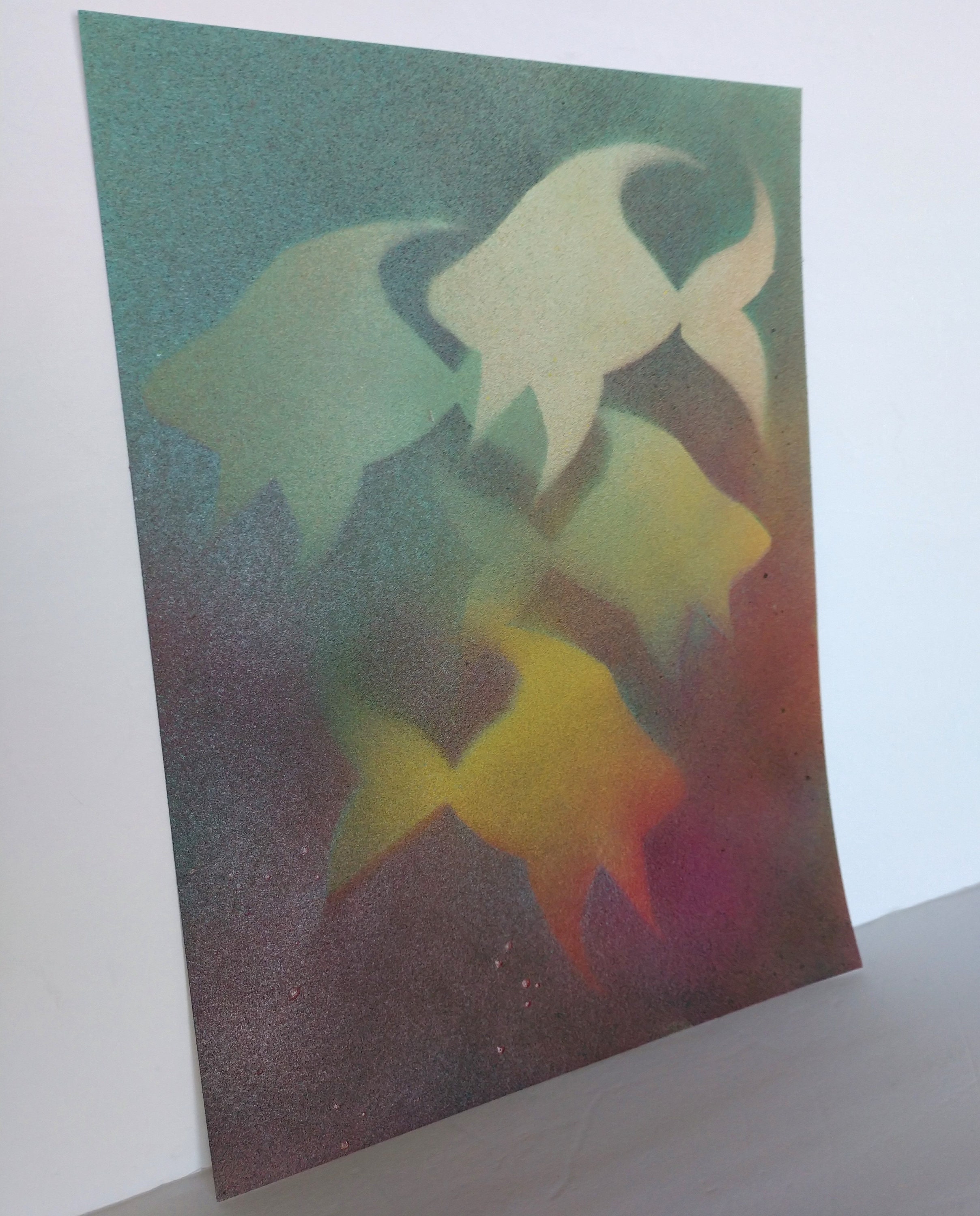 Tropical Fish Painting: Colorful Ocean Art, Acrylic Spray Paint (15x11 ...