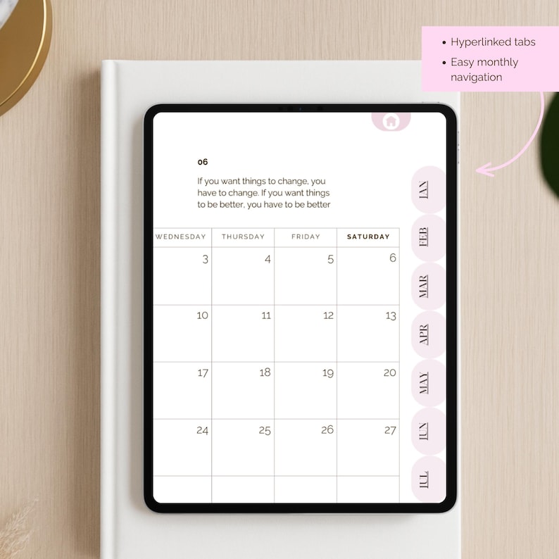 Agenda numérique 2026 | GoodNotes hebdomadaires féminins mensuels PDF ...