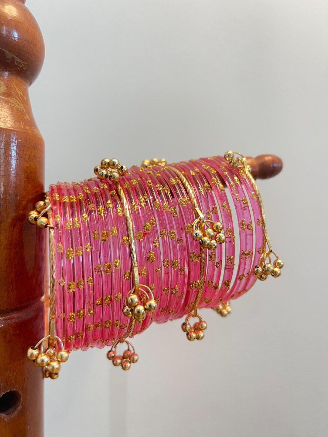 Pink Raindrop Bangles (chudiyan) - Etsy