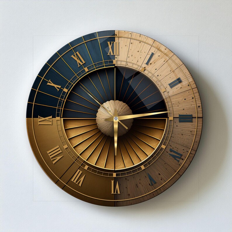 Glass Wall Clock, Modern Wall Clock, Decorative Clock, Home Decor ...