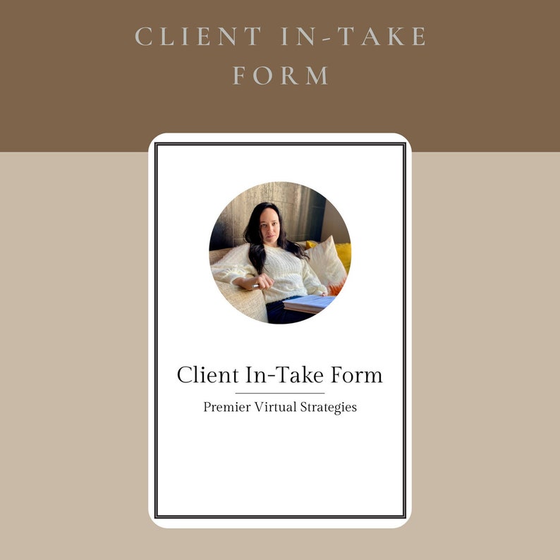 Customizable Client In-take Form - Etsy