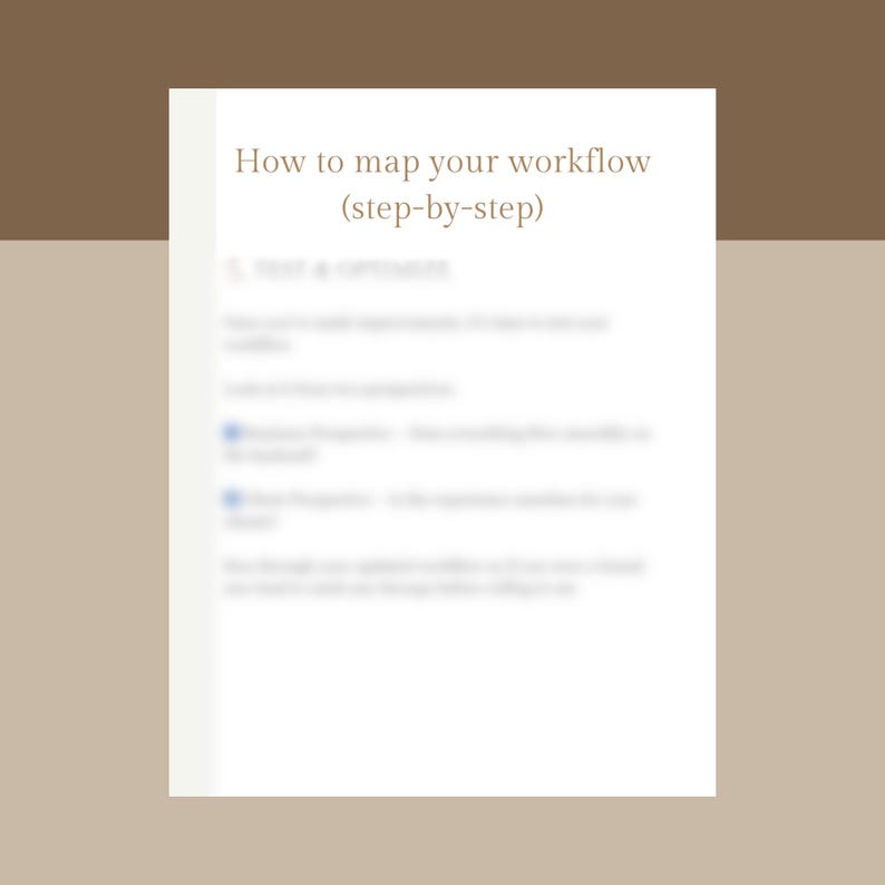 Workflow Mapping Guide - Etsy