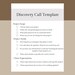 Client Discovery Call Template | Client Onboarding Workflow - Etsy