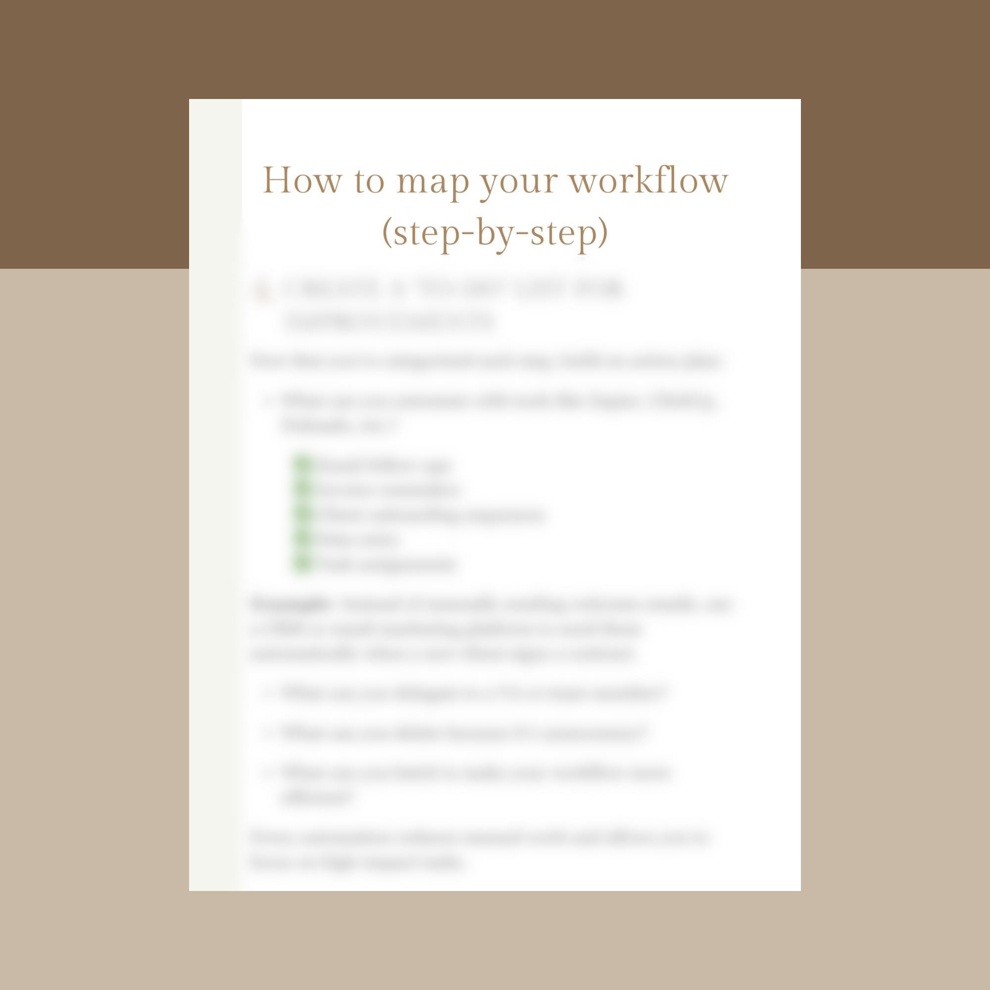 Workflow Mapping Guide - Etsy