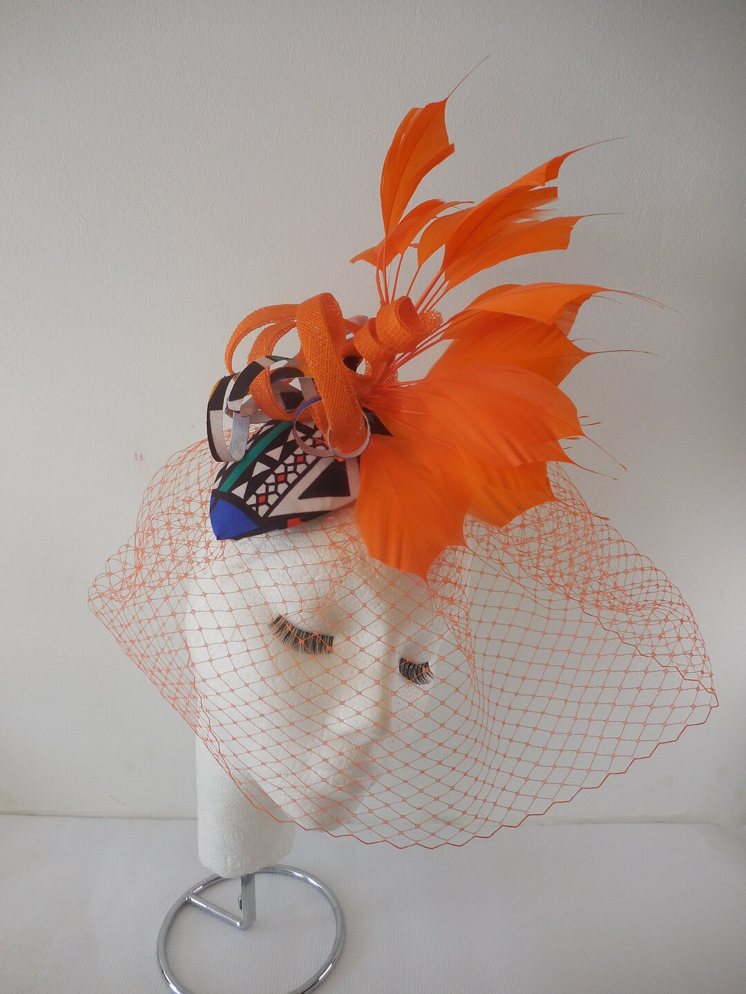 African Print Fascinator - Etsy