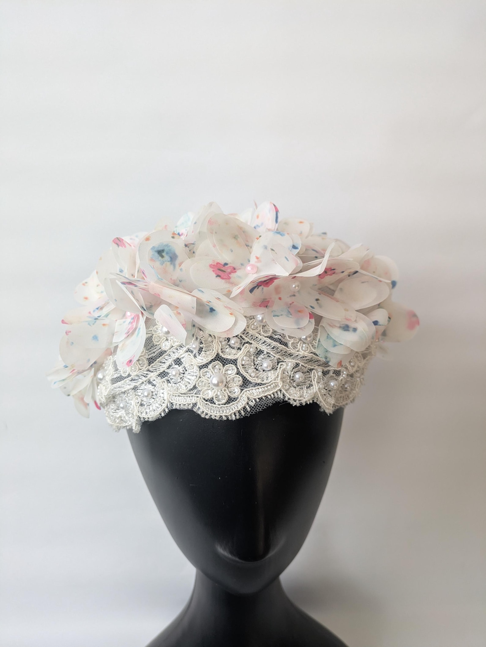 Floral Lace Cap Fascinator Wedding/ Party - Etsy
