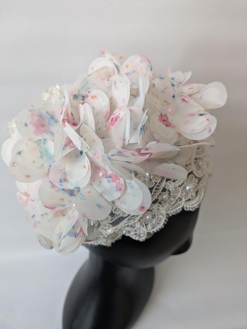 Floral Lace Cap Fascinator Wedding/ Party - Etsy