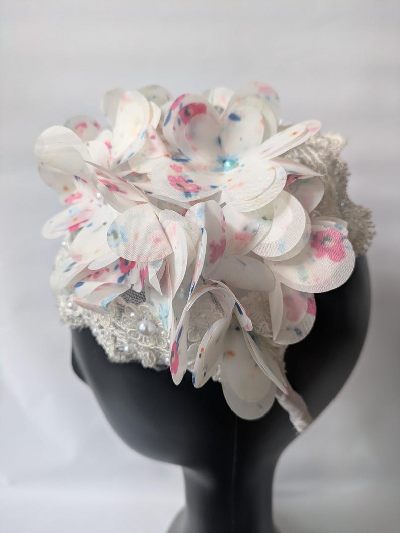 Floral Lace Cap Fascinator Wedding/ Party - Etsy