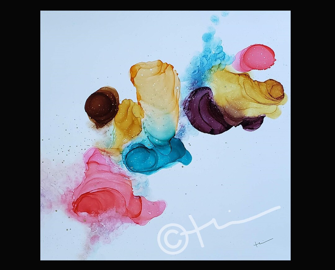 Abstract Shells, Original Alcohol Ink Painting and Prints - Etsy