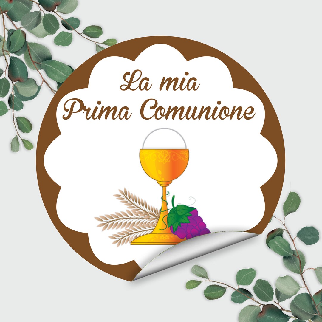 10 Pezzi Adesivi O Cartellini PRIMA COMUNIONE, Bomboniere, Regali ...