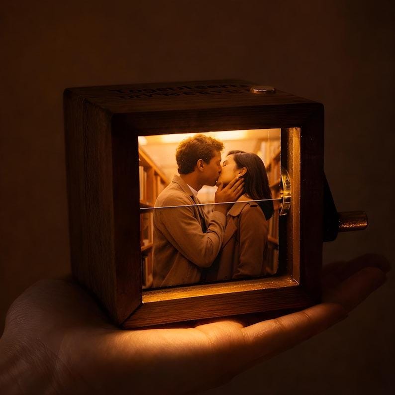 Personalized Photo Flipbook Animation Box,custom Wooden Photo Book With ...