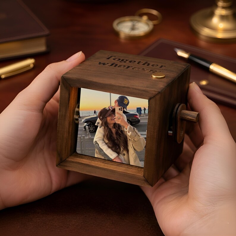 Personalized Photo Flipbook Animation Box,custom Wooden Photo Book With ...