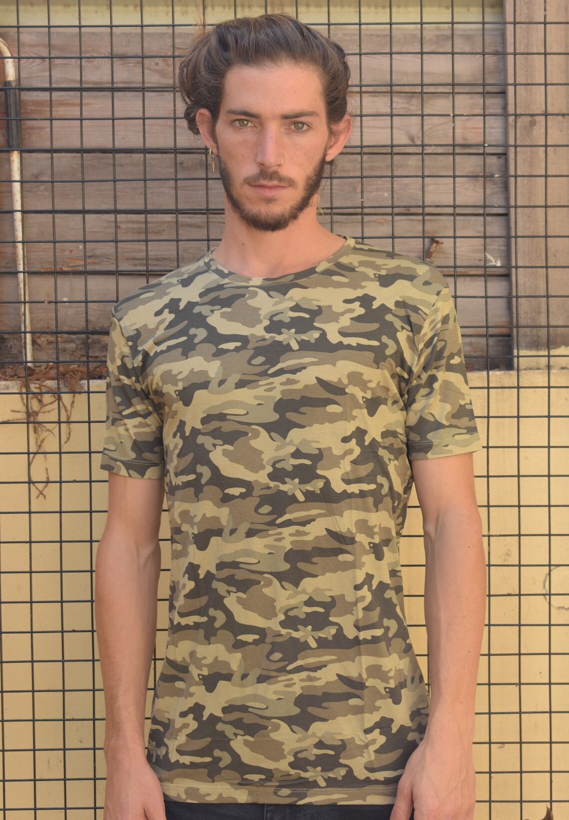 Camouflage Shirt Mens Camo ,slim Fit Shirt, Mens Muscle Shirt, Mens ...