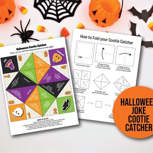 Printable Halloween Joke Cootie Catcher Game (digital Download) - Etsy