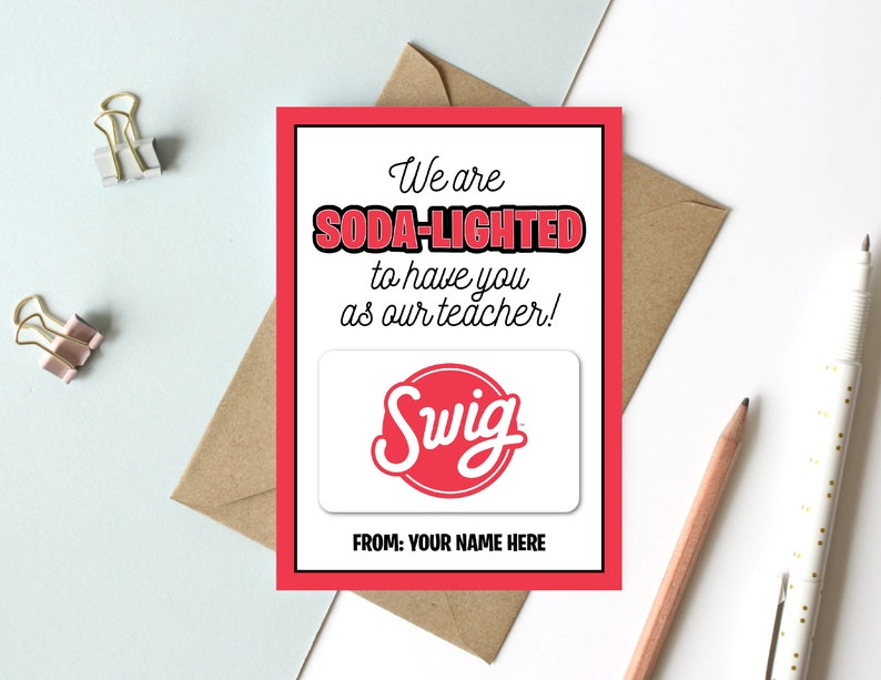 Editable Printable Soda Gift Card Holder First Day Back to - Etsy