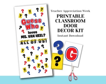 Printable Teacher Appreciation Door Decorating Kit We DONUT Know What ...