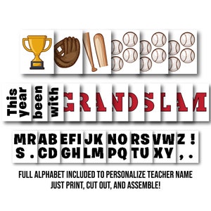 Baseball Teacher Appreciation Door Decor Kit: Grand Slam Classroom (PDF ...