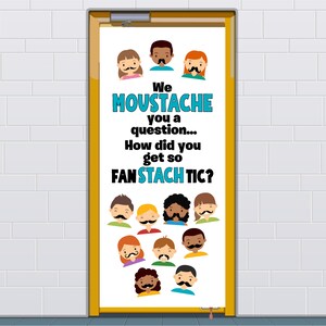Printable Teacher Appreciation Door Decor: Moustache Classroom Decor ...