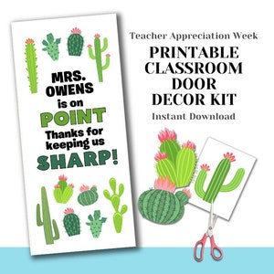 Printable Teacher Appreciation Door Decorating Kit - Keep Us Sharp ...