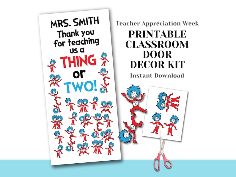 Printable Teacher Appreciation Door Decorating Kit - Thing or Two - DIY ...
