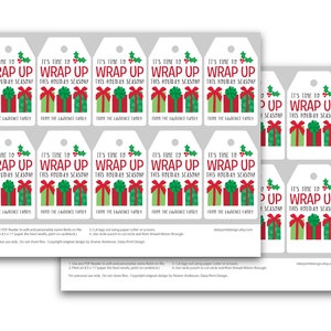 Editable Printable Gift Tag Wrap up Holiday Season, Wrapping Paper ...