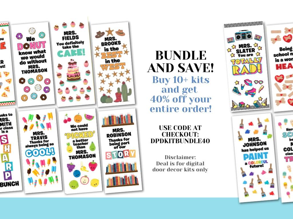 Custodian Appreciation Door Decor Kit: Printable Cleaning Supplies ...