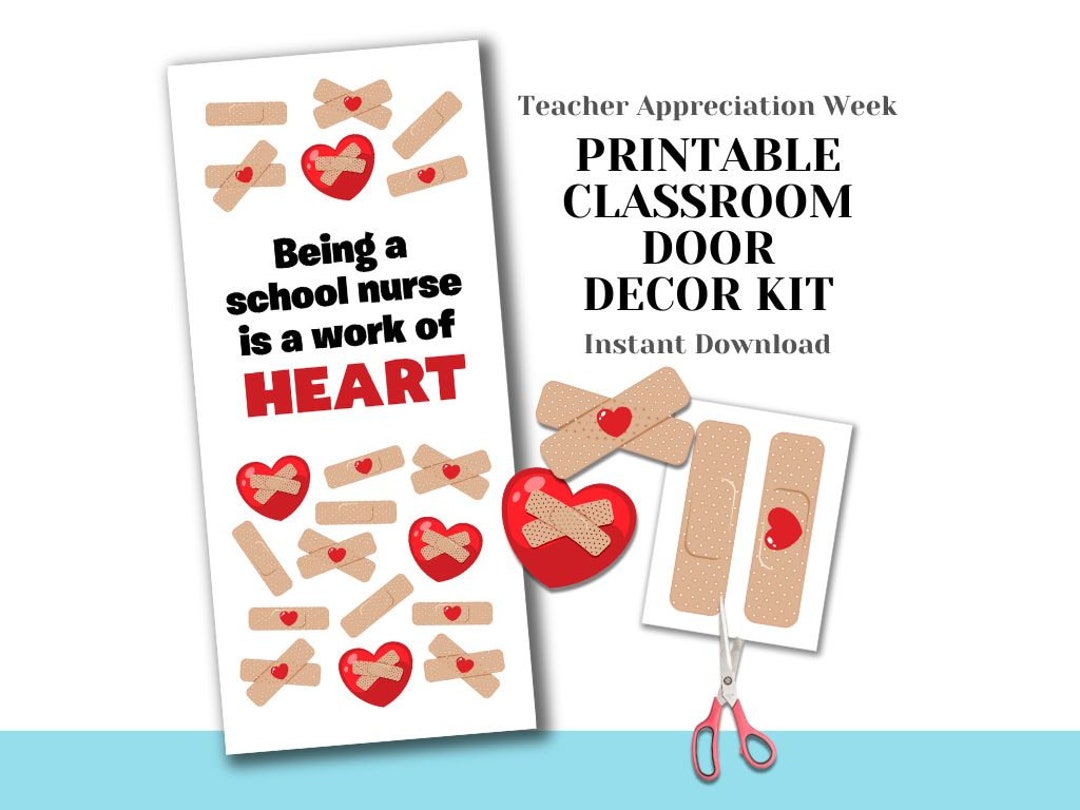 Printable Nurse Appreciation Door Decorating Kit - Work of Heart DIY ...