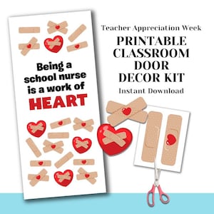 Printable Nurse Appreciation Door Decorating Kit - Work of Heart DIY ...