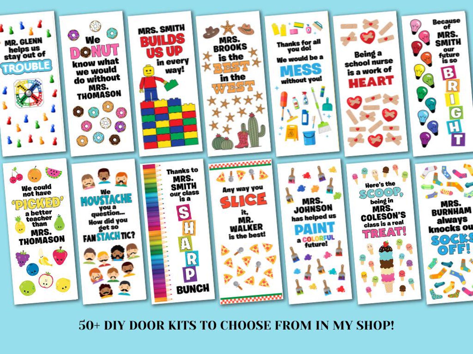 Printable Nurse Door Decorating Kit - DIY Staff Appreciation Week - Etsy