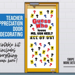 Printable Teacher Appreciation Door Decorating Kit Board - Etsy