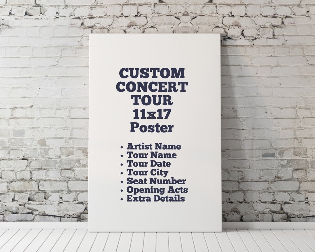 Custom Tour Poster Keepsake Personalized Tour Date, City - Etsy