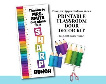 Printable Teacher Appreciation Door Decorating Kit Fruit Picked Teacher ...