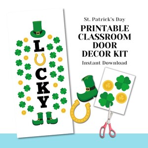 Printable Classroom Door Decorating Kit - St Patrick's Day - LUCKY DIY ...