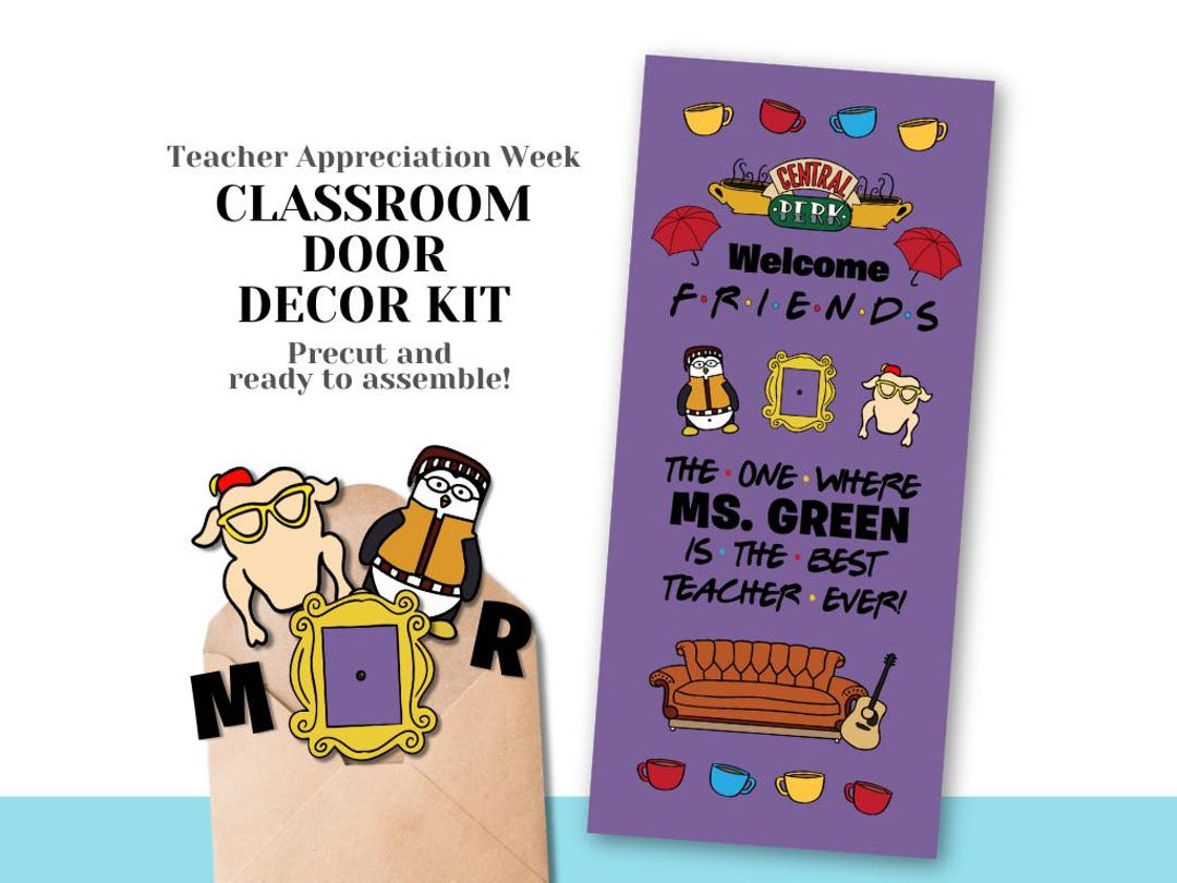 Precut Teacher Appreciation Friends TV Door Decorating Kit - Precut ...