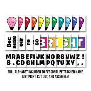 Printable Teacher Appreciation Door Decorating Kit - Future is Bright ...