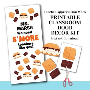 Printable Teacher Appreciation Door Decorating Kit - Smore - DIY Easy ...