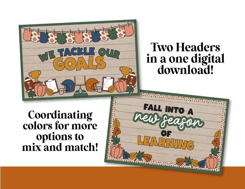 Football Bulletin Board Decorating Kit - Printable Classroom Decor ...