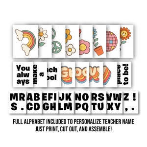 Printable Teacher Appreciation Door Decorating Kit: Groovy Classroom ...