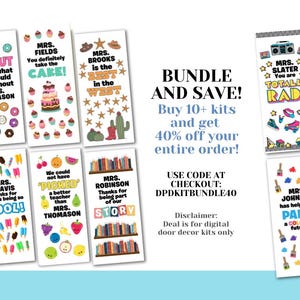 Printable Teacher Appreciation Door Decorating Kit - Butterfly Spread ...