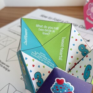 Printable Valentine's Day Joke Cootie Catcher, Bundle, Easy DIY Game ...