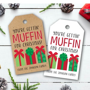 Editable Printable Gift Tag Getting Muffin for Christmas, Gift, 2022 ...