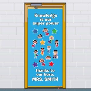Printable Teacher Appreciation Door Decorating Kit - Superhero ...