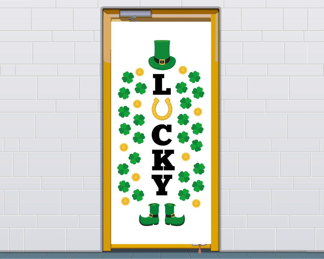 Printable Classroom Door Decorating Kit St Patrick's Day LUCKY DIY Easy ...