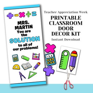 Printable Teacher Appreciation Door Decorating Kit - Solution - DIY ...