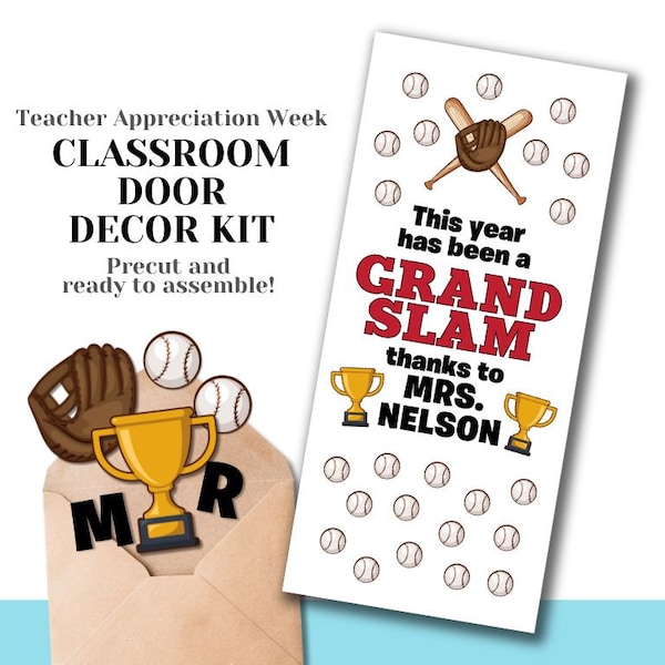 Baseball Door Decor - Etsy