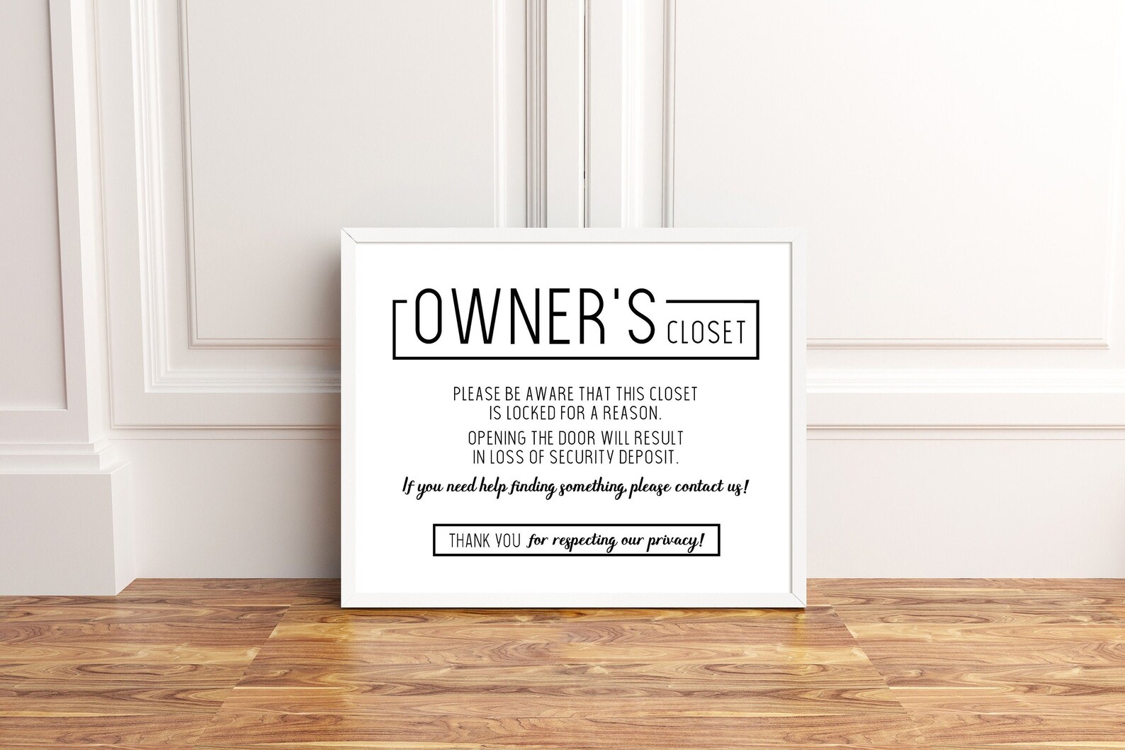 Printable Sign, Owner's Closet, Airbnb, VRBO, Rental, Home, Bathroom ...