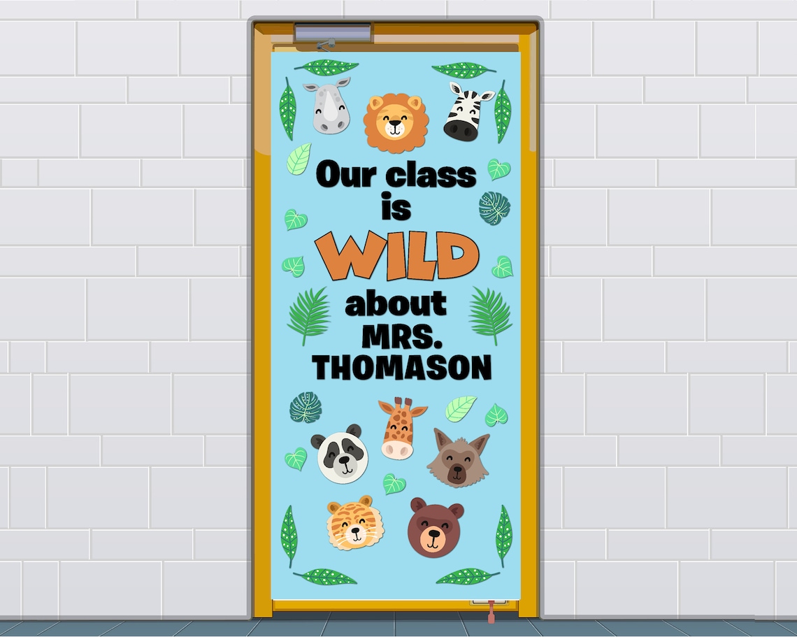 Printable Teacher Appreciation Door Decor: Wild Jungle Animals (digital ...