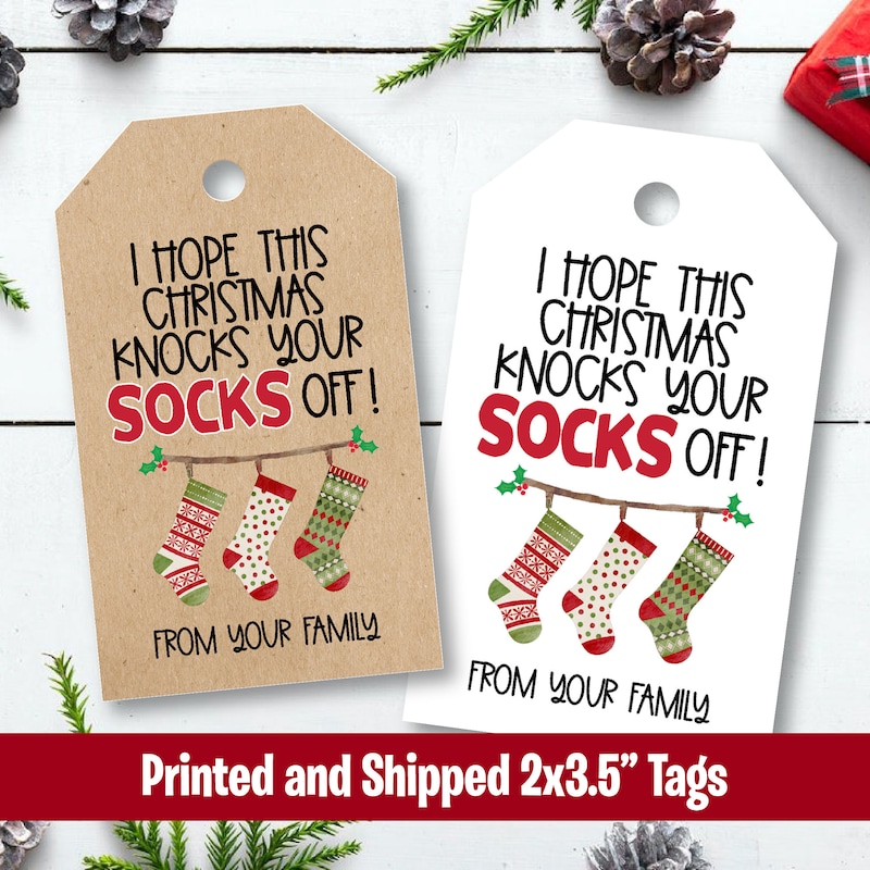 Sock Gift Tag - 60+ Gift Ideas for 2024