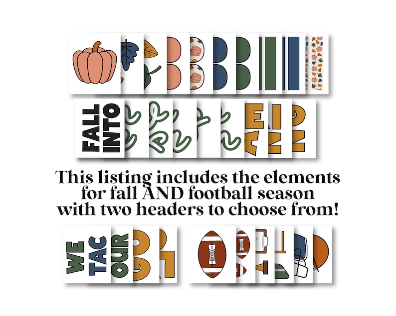 Football Bulletin Board Decorating Kit - Printable Classroom Decor ...